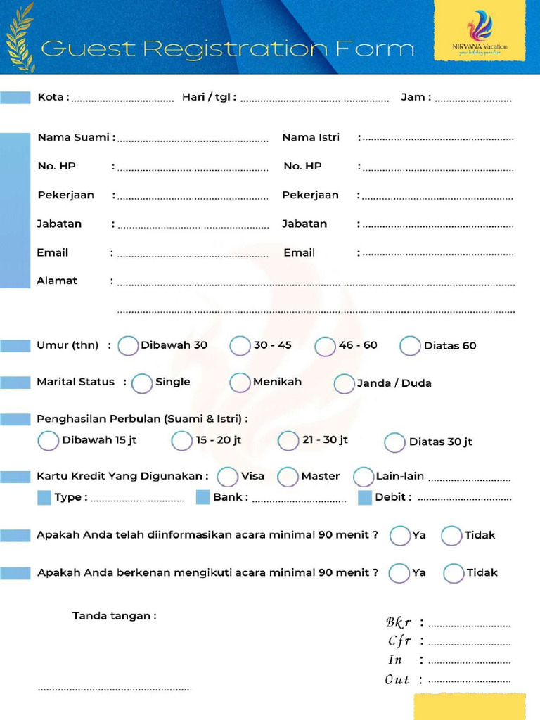 Guest Registration Form | PDF