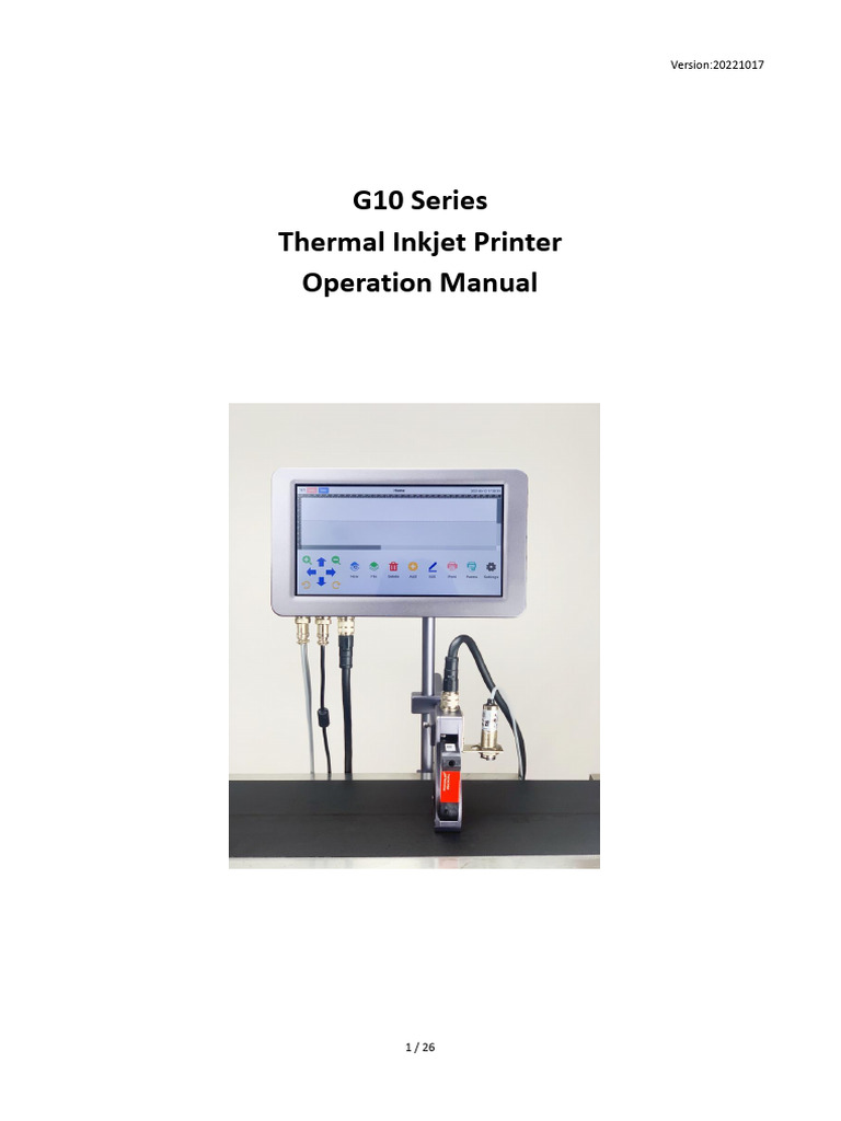G10 User Manual | PDF | Printer (Computing) | Barcode