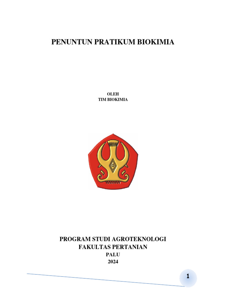 Panduan Praktikum Biokimia 2024 | PDF