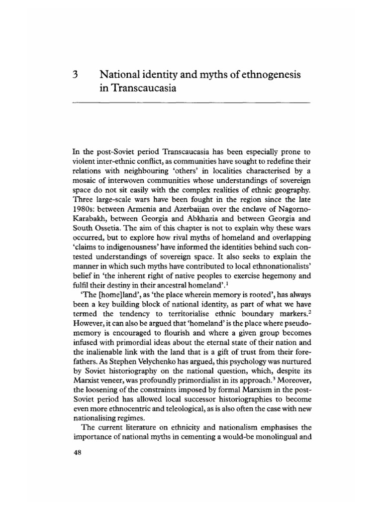 National_Identity_and_Myths_of_Ethnogenesis | PDF | Georgia (Country ...