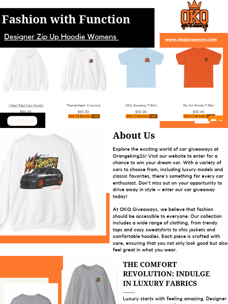 Designer Zip Up Hoodie Womens | PDF