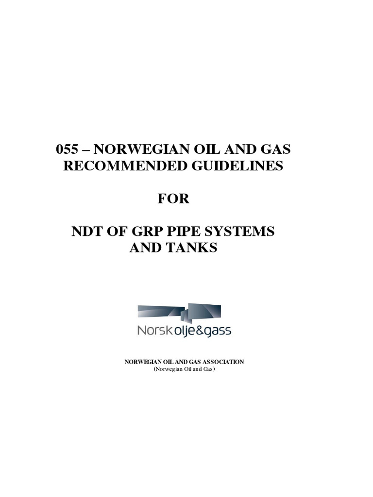055 - Guidelines For NDT of GRP Pipe Systems and Tanks | PDF ...
