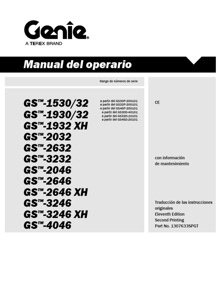 Genie GS-1932 Manual Uso - Pte08 | Descargar gratis PDF | Ingenieria ...