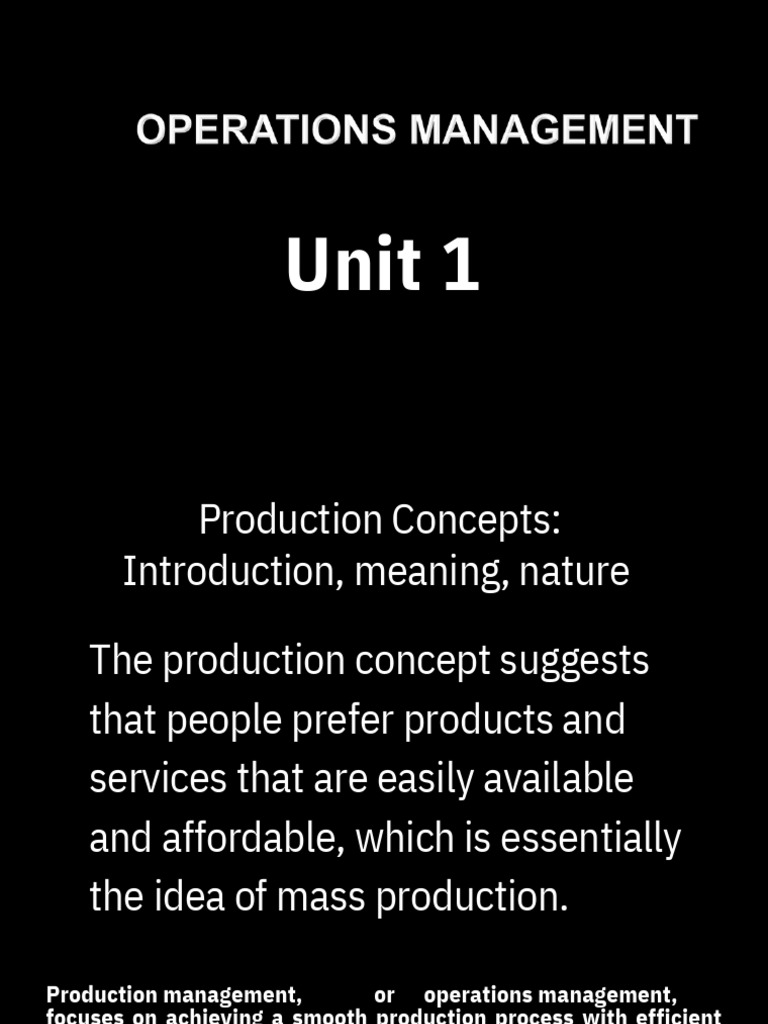 Unit 1 Operation Management - PDF - 20240425 - 231256 - 0000 | PDF | Operations Management ...