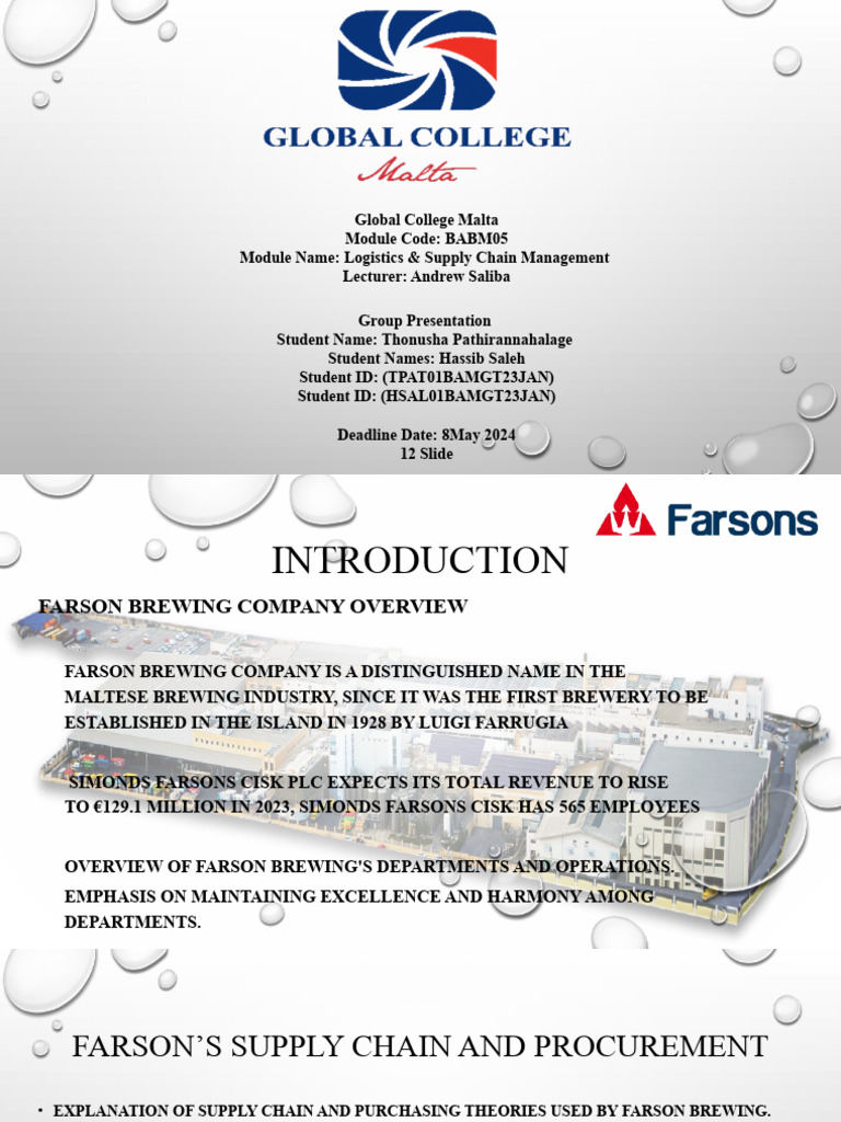 FARSON Distribution & Warehousing | PDF | Warehouse | Supply Chain