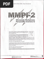 MMPI 2 Test Booklet | PDF