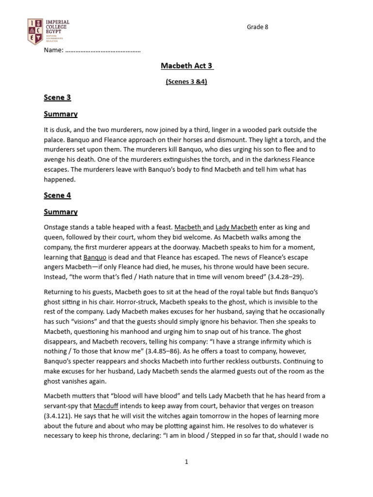 Macbeth 4 | PDF | Macbeth | Shakespearean Tragedies
