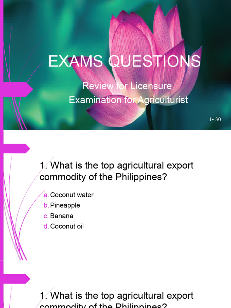 ANSWERS To Previous Board Exam AGRI LEA (Autosaved) 1 | PDF | Soil | Ammonium