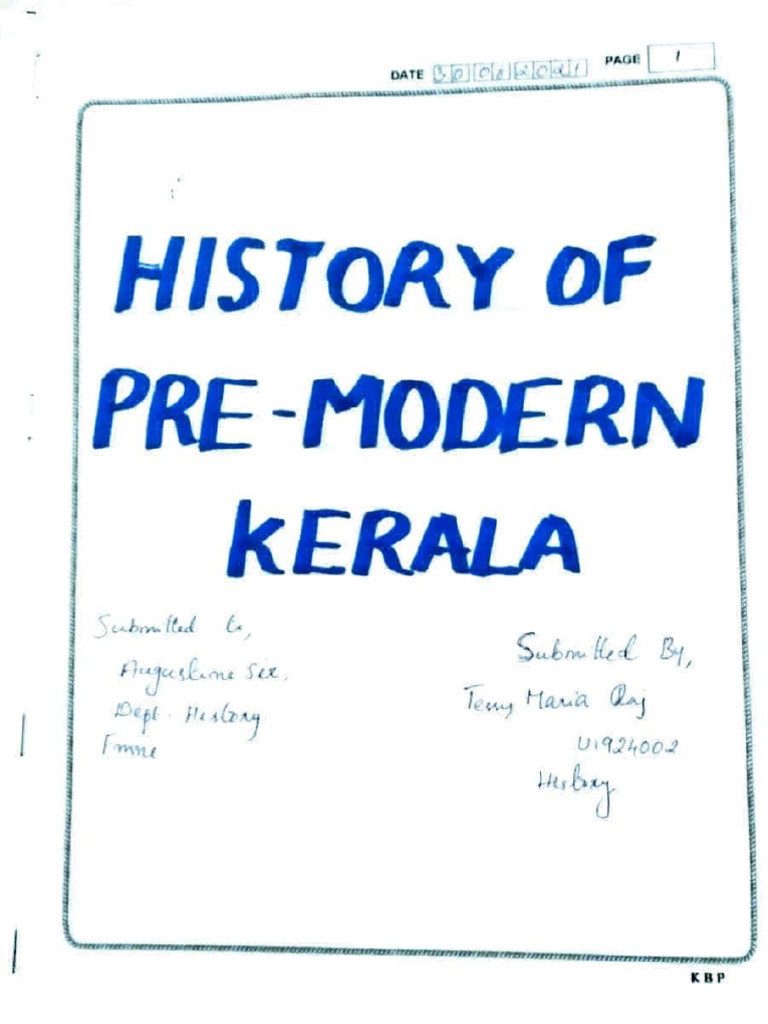 History of Pre Modern Kerala | PDF