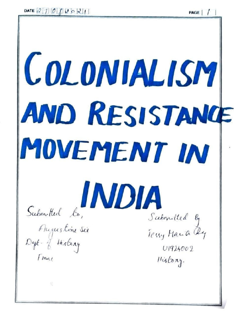 Colonial and Resistance Movement | PDF