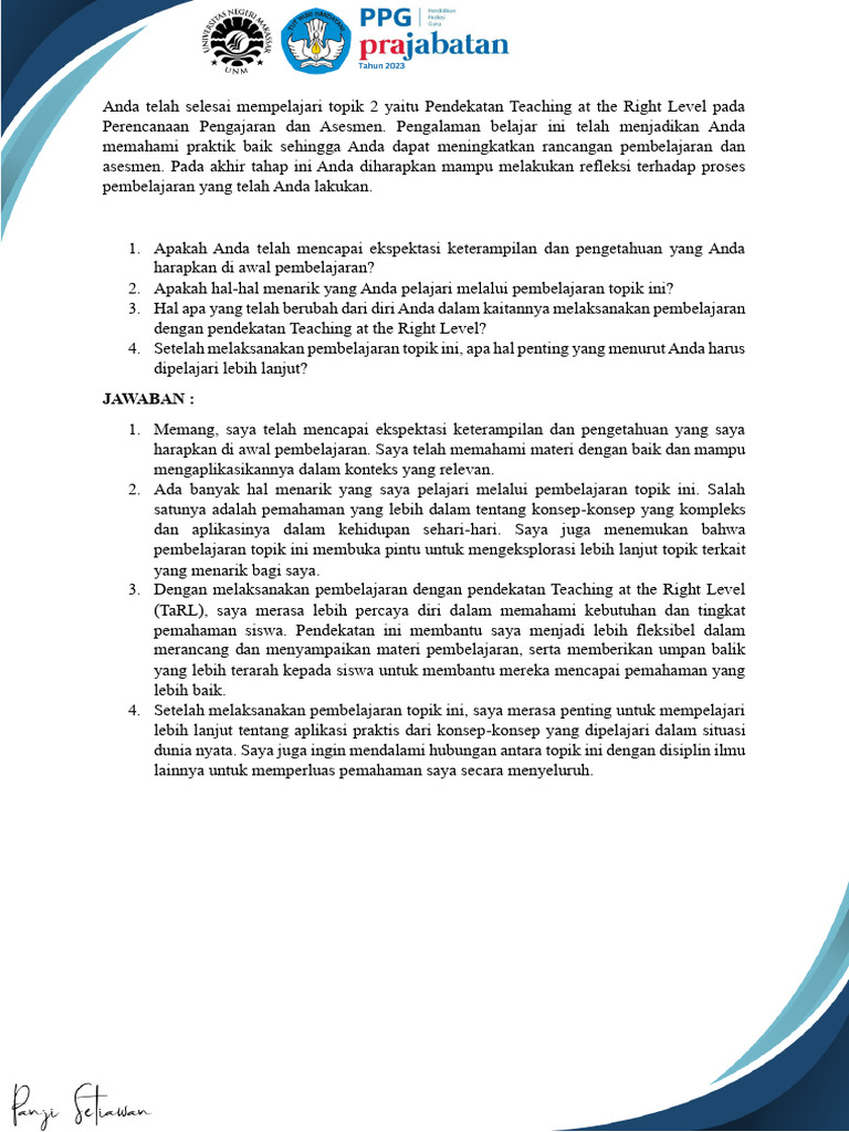 Topik 2 Aksi Nyata PPA | PDF