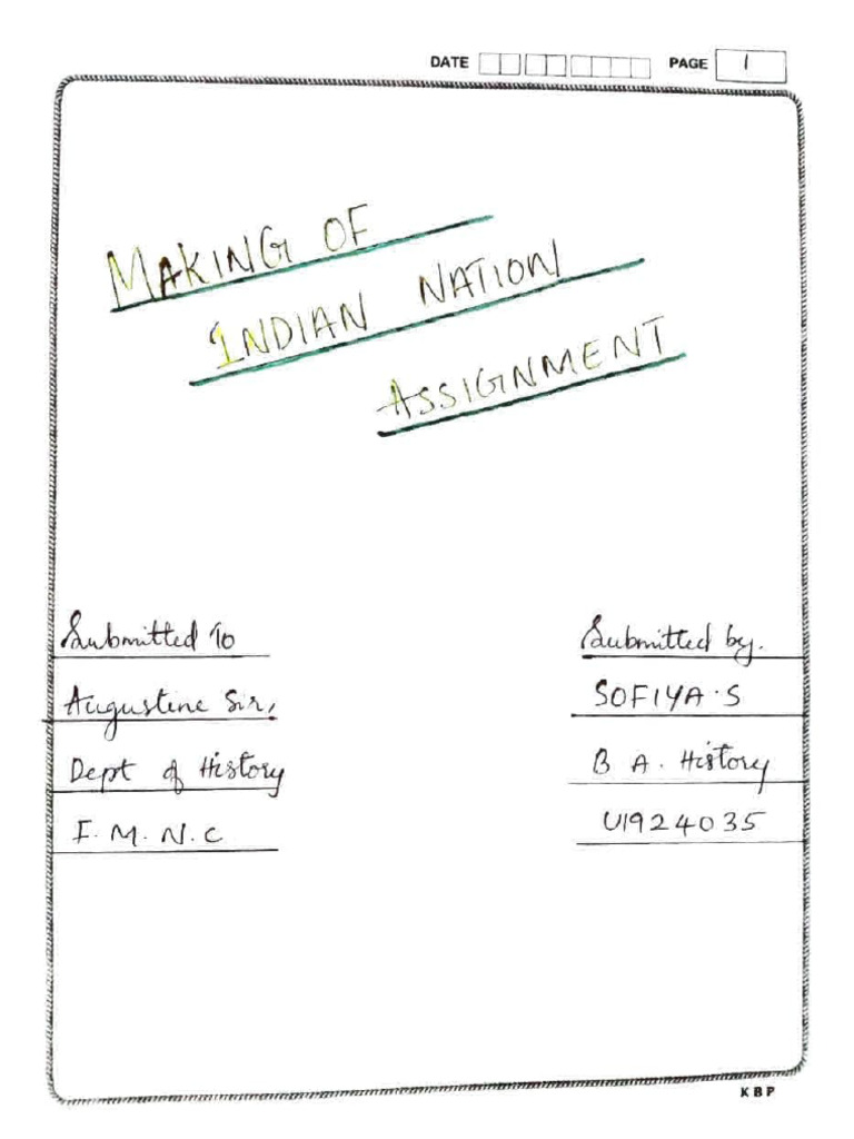 Making of Indian Nation | PDF
