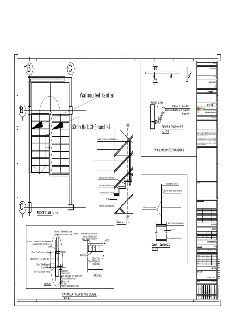 1-Stair Handrail Detail Mod-Model | PDF | Building Engineering ...