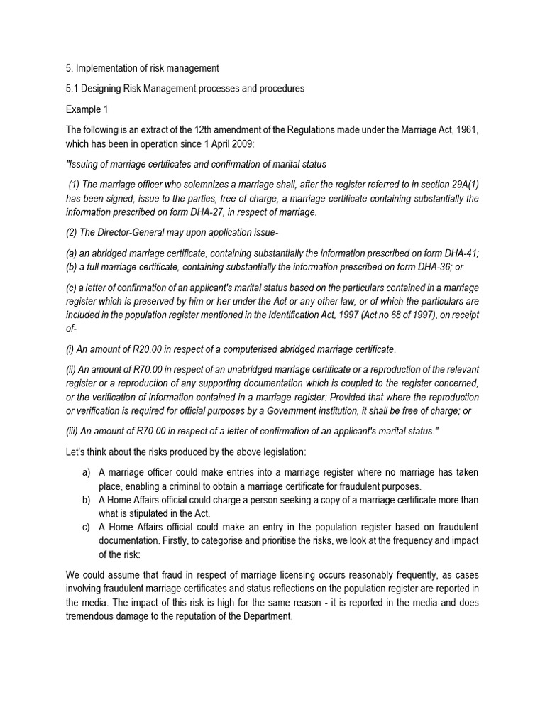 Implementing Risk Management | Download Free PDF | Occupational Safety And Health | Employment