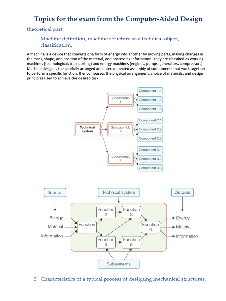 Topics For The Exam From The CAD | PDF | Stress (Mechanics) | Welding