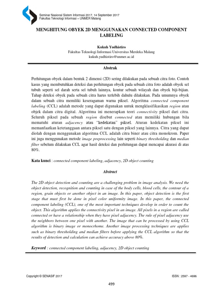 Menghitung Obyek 2d Menggunakan Connected Component Labeling | PDF