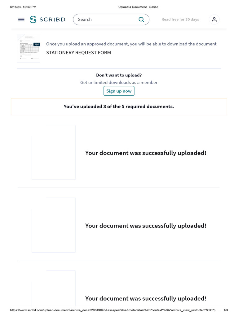 Upload A Document - Scribd | PDF | Scribd | World Wide Web