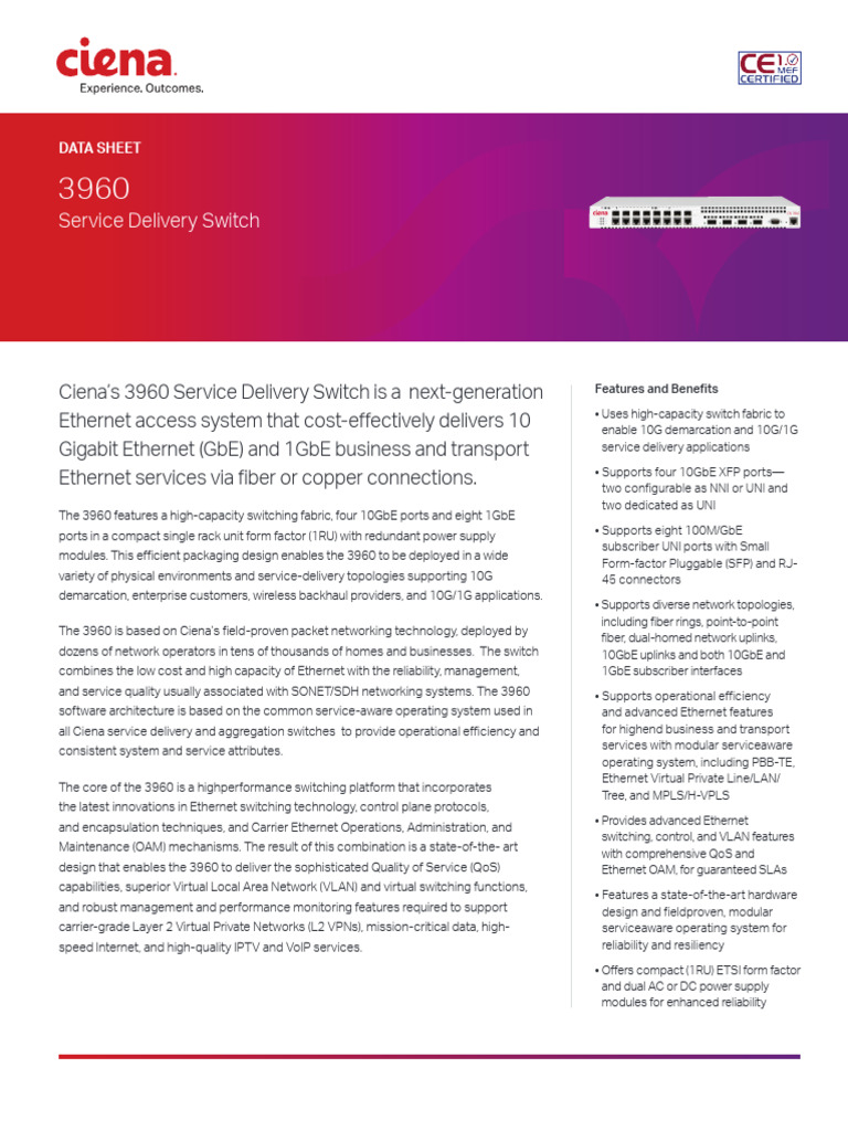 3960_Service_Delivery_Switch_DS | PDF | File Transfer Protocol ...
