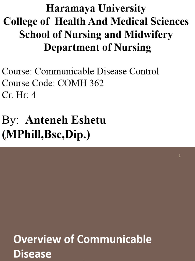 1 CDC Unit 1introduction | PDF | Infection | Preventive Healthcare