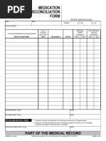 Patient Medication Reconciliation Form Sample | PDF