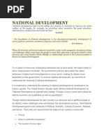 Understanding National Development Meaning Pdf Economies