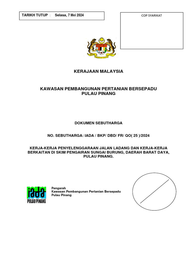 Qo25 Dokumen Sebutharga | PDF
