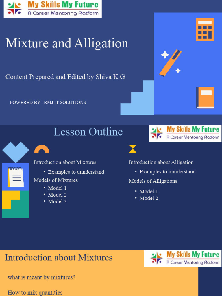 Mixtures and Alligation New | PDF | Ratio | Mixture
