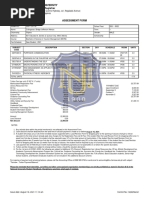NU MOA 2025-2026 Tuition Assessment Form | PDF | Fee | Payments