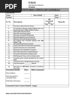 Fire Drill Checklist | PDF | Emergency Evacuation | Safety