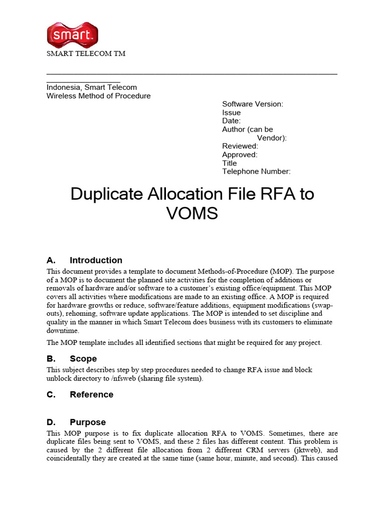 mop-duplicateAllocationFile RFAUnblock | PDF | Computer File | Directory (Computing)