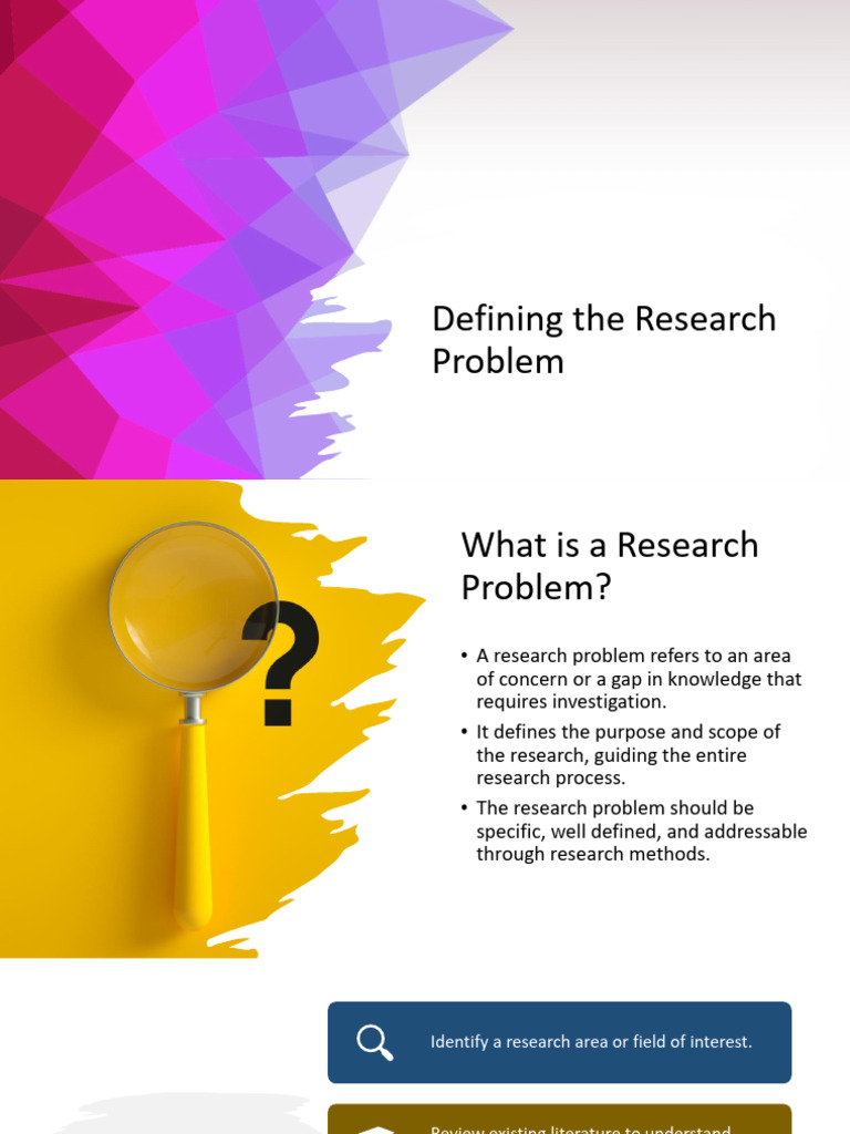 02.defining The Research Problem | PDF | Methodology | Science