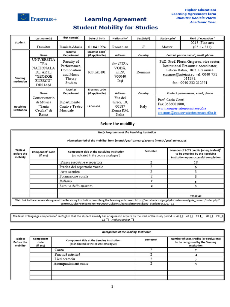 LA During Daniela Maria DUMITRU Signed Roma | PDF | Academic Degree | Learning