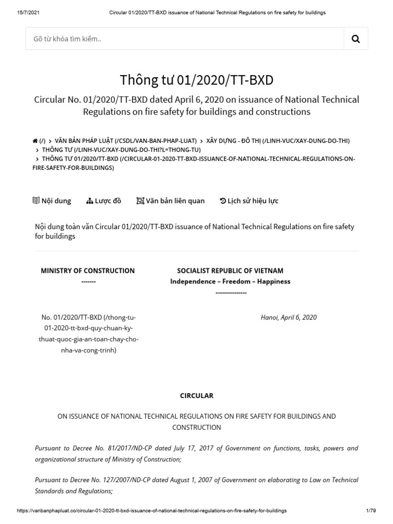 National Technical Regulations On Fire Safety For Buildings | PDF ...