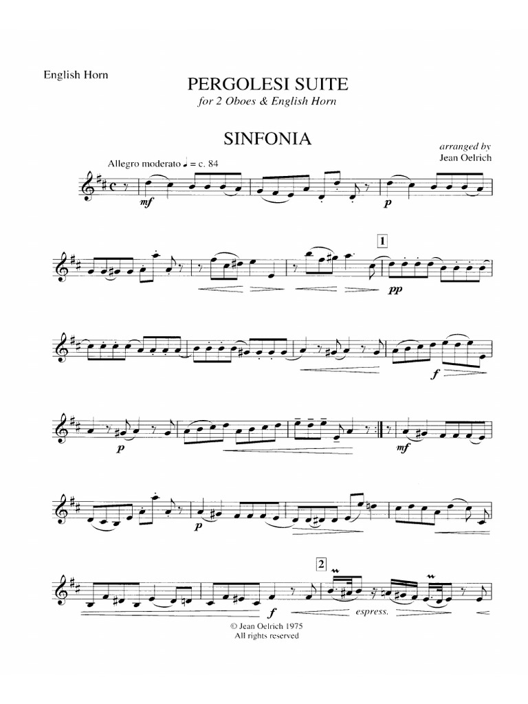 Pergolesi Corno Inglese | PDF