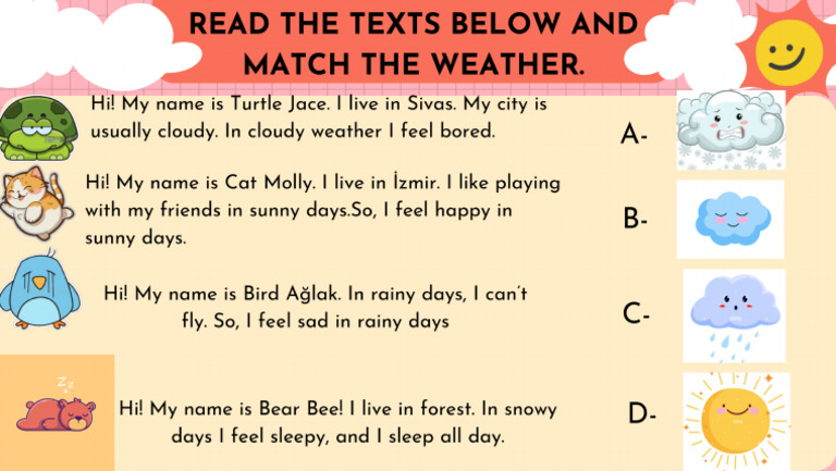 Weather Matching Activity | PDF