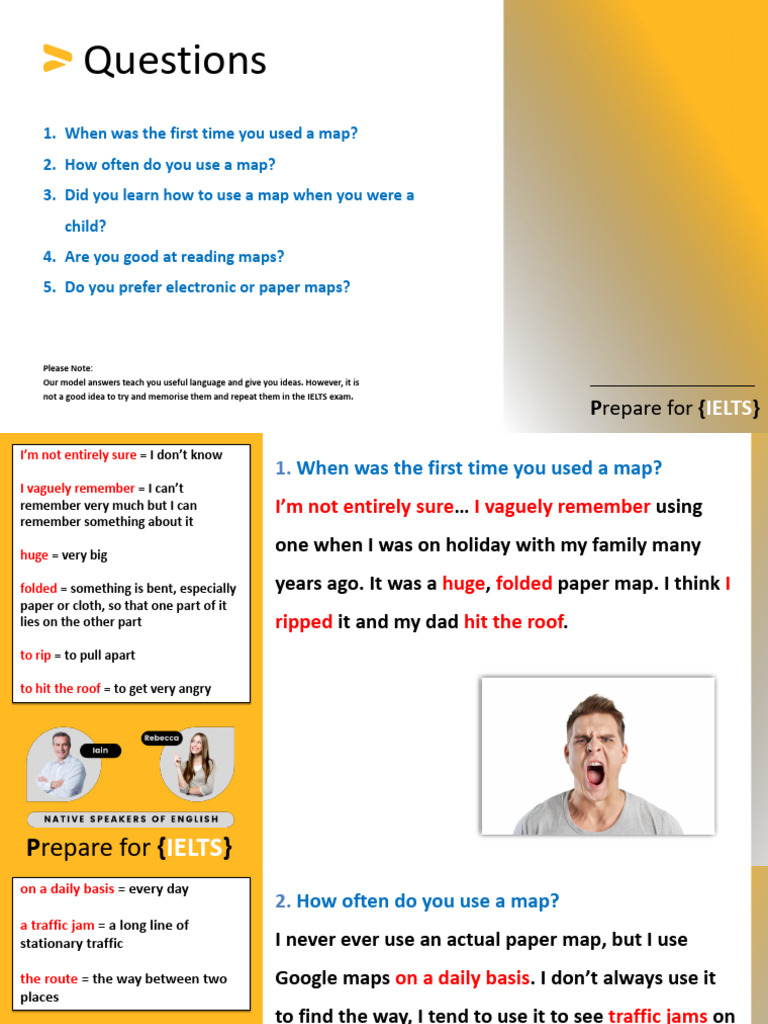 Map Usage Insights for IELTS Preparation | PDF