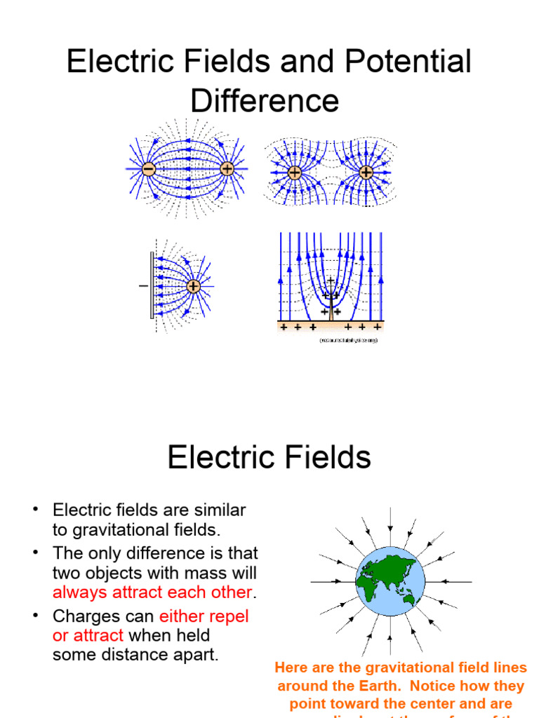 15 Electric Fields and Potential Difference | PDF | Electronvolt ...