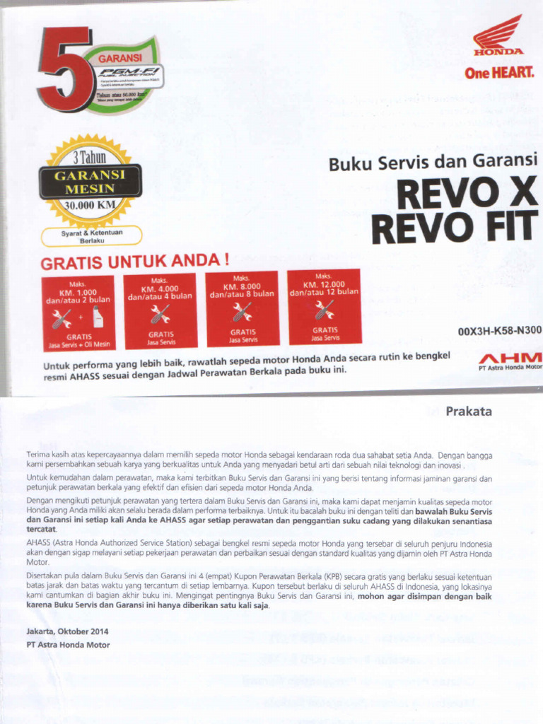 Service Honda Revo | PDF