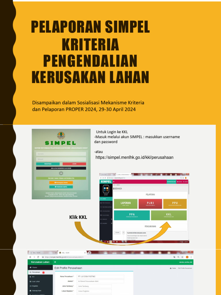 Pelaporan SIMPEL KKL | PDF