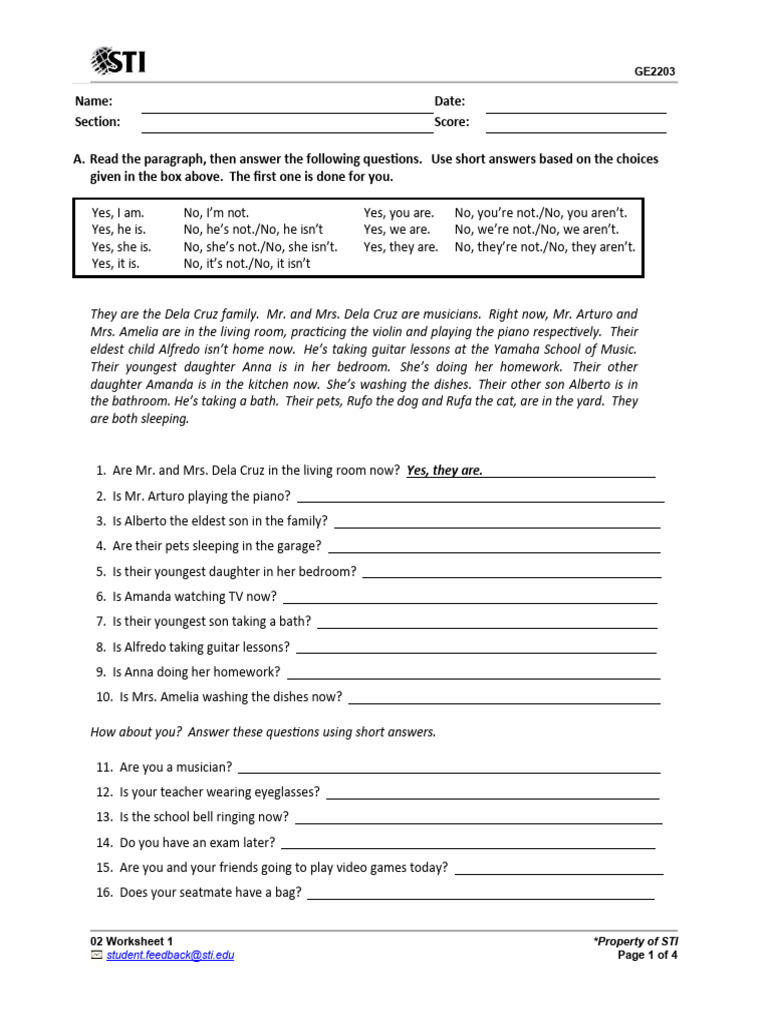 02 Worksheet 12 | PDF