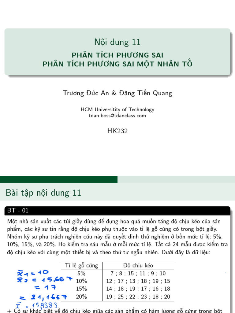 ND11.Phan Tich Phuong Sai Mot Nhat To | PDF
