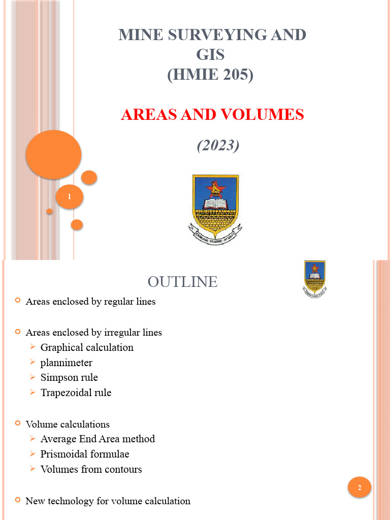 Topic 12 - HMIE 205 Areas and Volumes | PDF | Lidar | Area