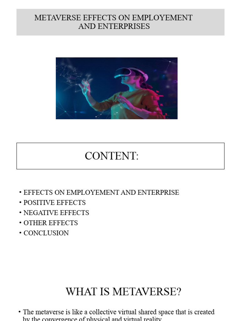 Metaverse Effects On Employement | PDF | Virtual Reality | Computer ...