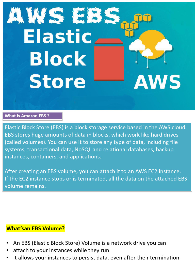 Aws Ebs | PDF | Backup | Data