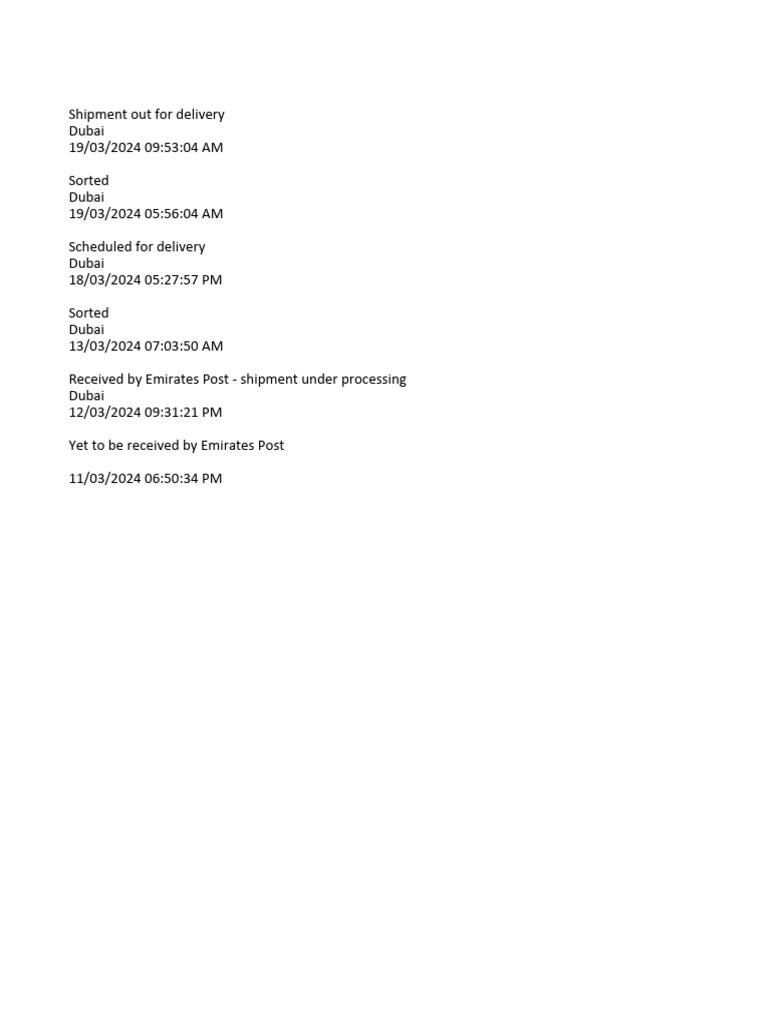 Tracking Information | PDF