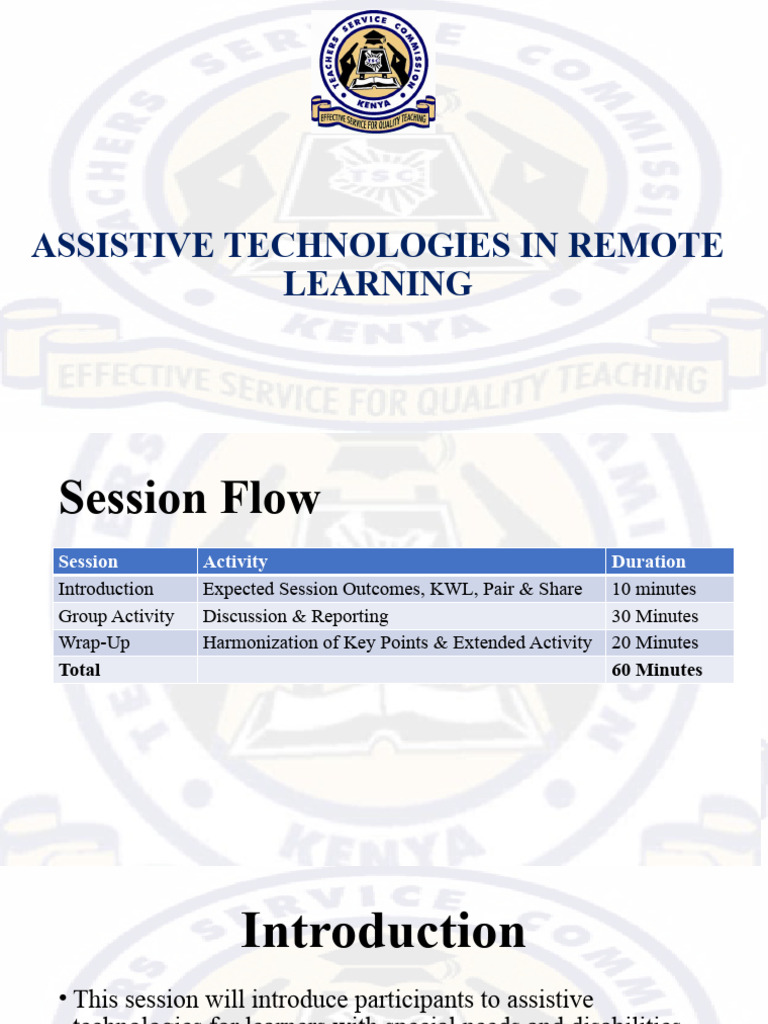 Assistive Technologies in Remote Learning (Revised) - 1 | PDF ...