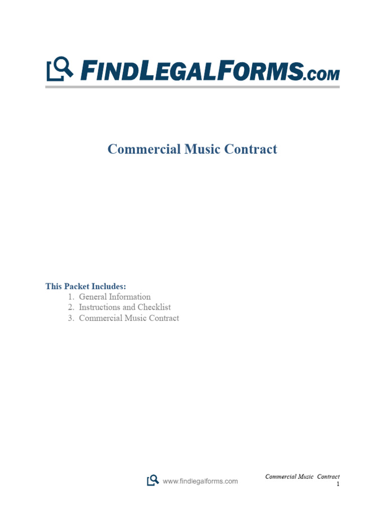 Commercial Music Contract | PDF | Royalty Payment | License