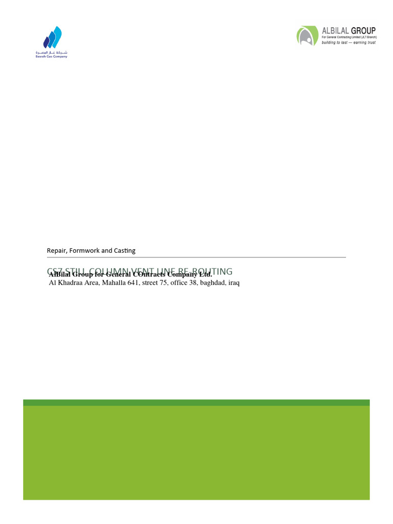 Civil - Method Statement (Formwork and Casting) Cs7 | PDF | Concrete ...