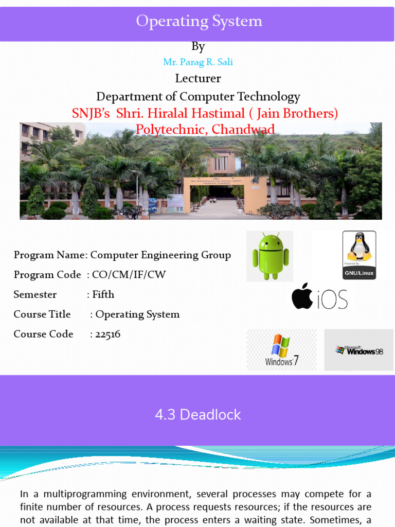 4 3-Deadlock | PDF | Process (Computing) | Computing