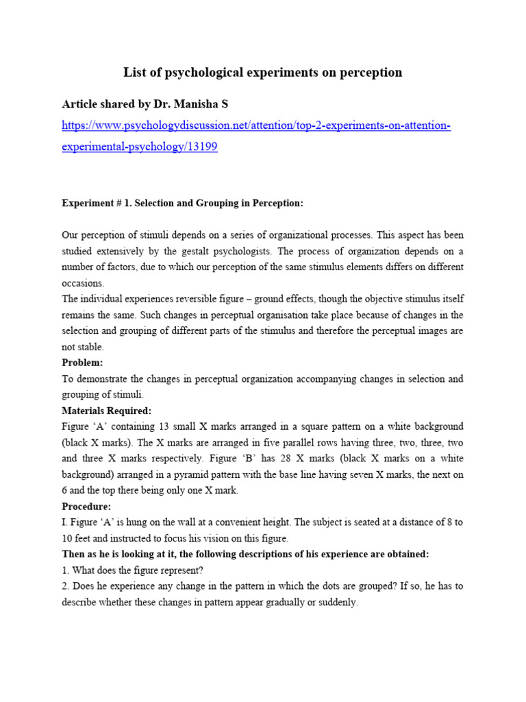 Experiments On Perception | PDF | Perception | Ellipse